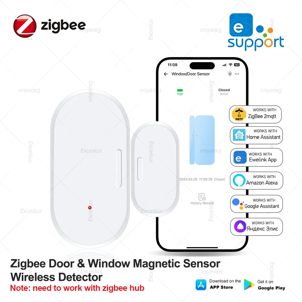 Ewelink ZigBee Door Window Sensor Entry Sensor Security Burglar Door S – Ezlo - Property Empowered