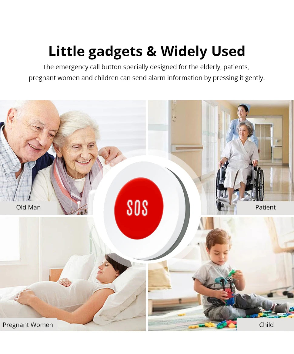 Smart Zigbee SOS Button Sensor Alarm Elderly Children Alarm Emergency ...