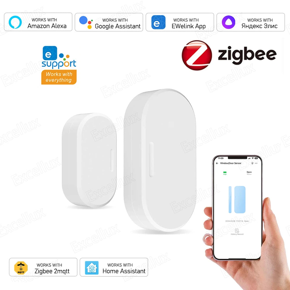 Ewelink Zigbee Door and Window Magnetic Sensor Wireless Door Alarm Det ...