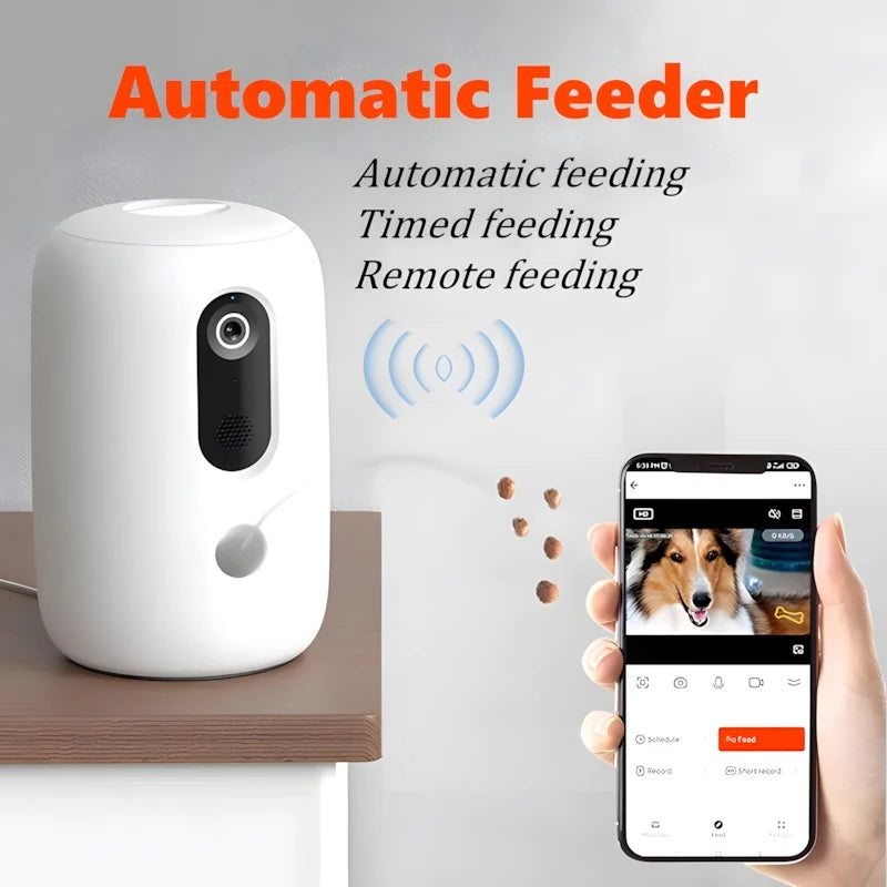 Automatic Feeder Smart Snack High-tech Dispenser & HD Camera WiFi Cont ...
